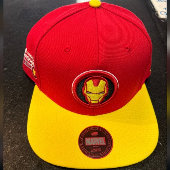 Lids | Accessories | Marvel Avengers Red Yellow Snapback Hat | Poshmark